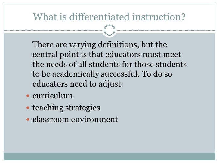 An Overview of Differentiated Instrution