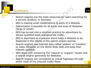 Google Search Optimization An Overview. | PDF