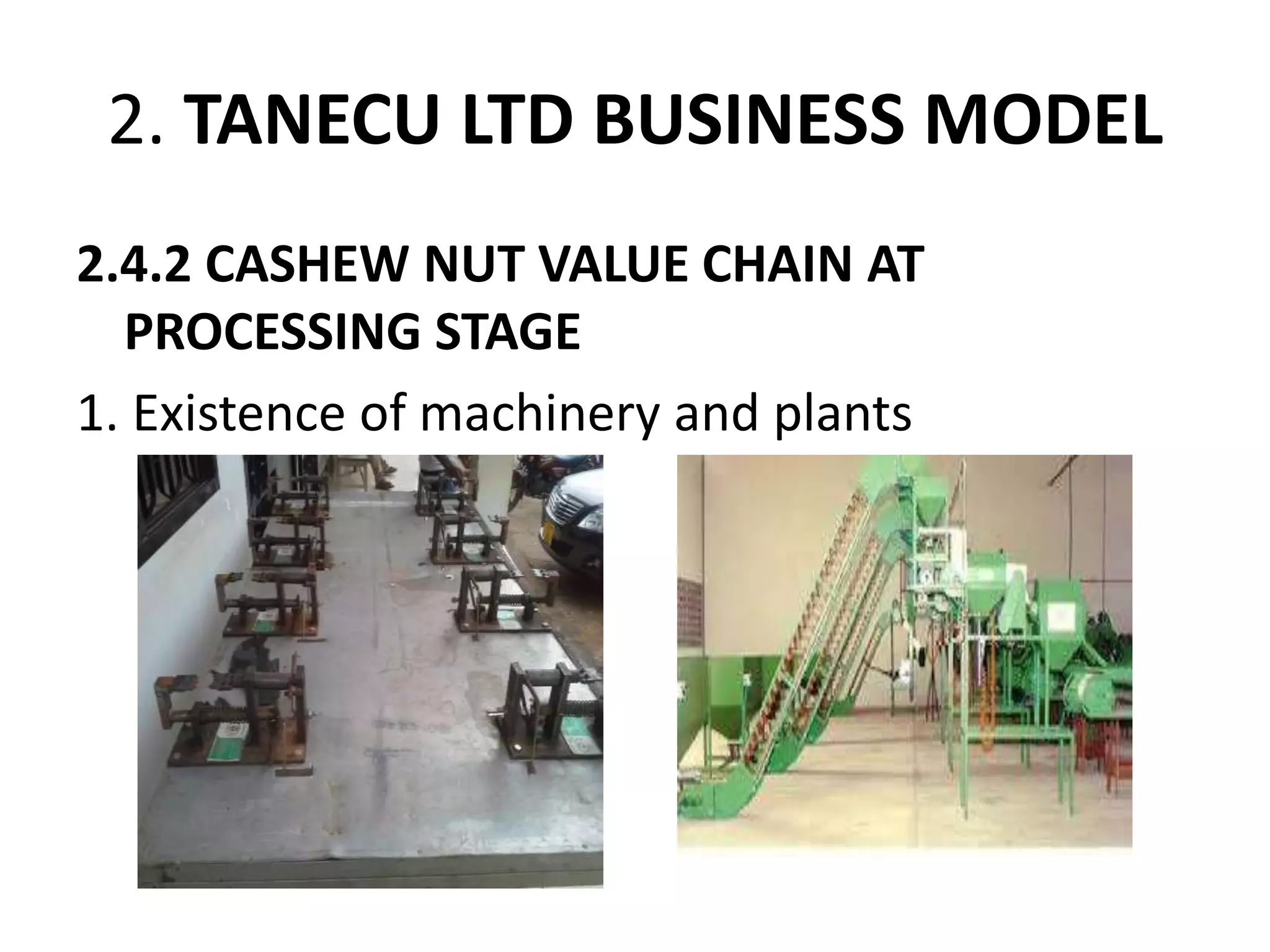 Tanecu cashew nut value chain | PPTX