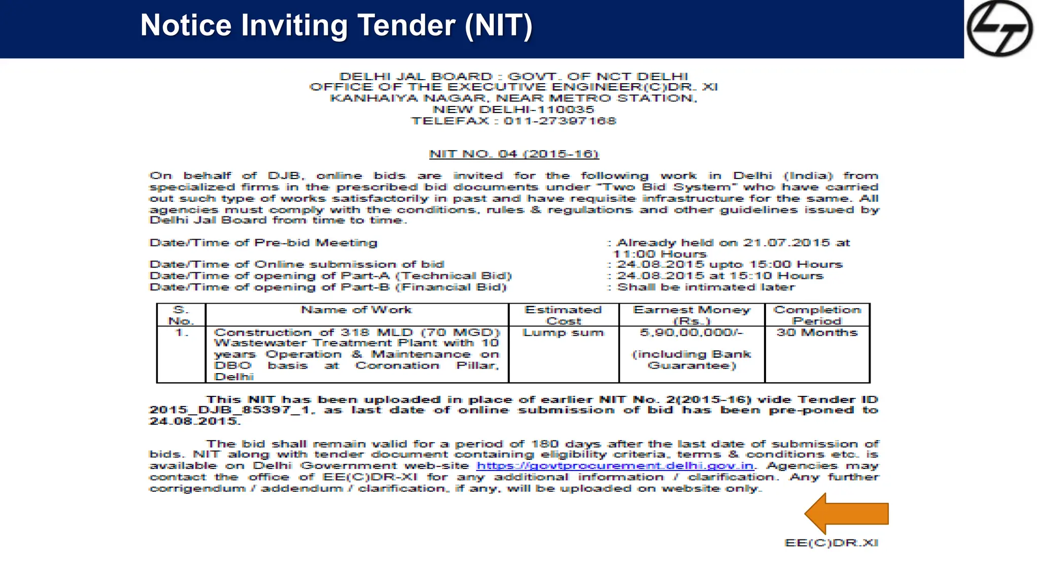 Session 1 Tendering Concepts in construction | PPTX