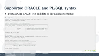 M|18 Migrating from Oracle and Handling PL/SQL Stored Procedures | PPT