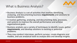 Business Analysis Definition, Benefits, Techniques | PDF
