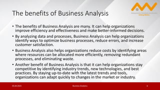 Business Analysis Definition, Benefits, Techniques | PDF