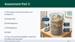 Understanding Mixtures: Uniform and Non-Uniform Mixtures and Separation ...