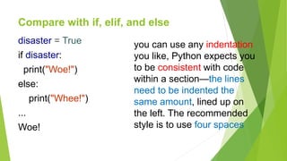 if statement in python | PPTX