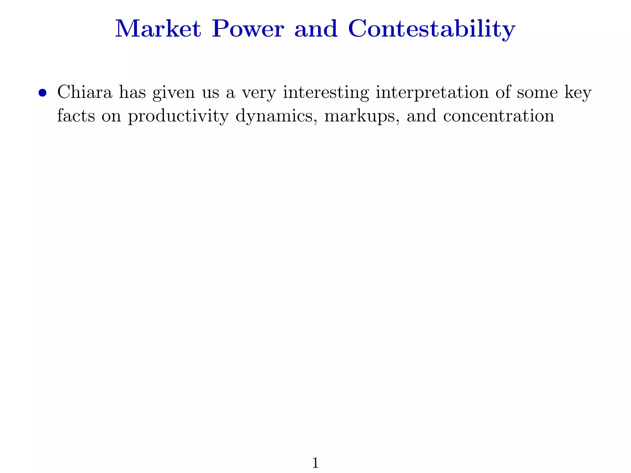 Changing Patterns of Market Power and Contestability | PPT