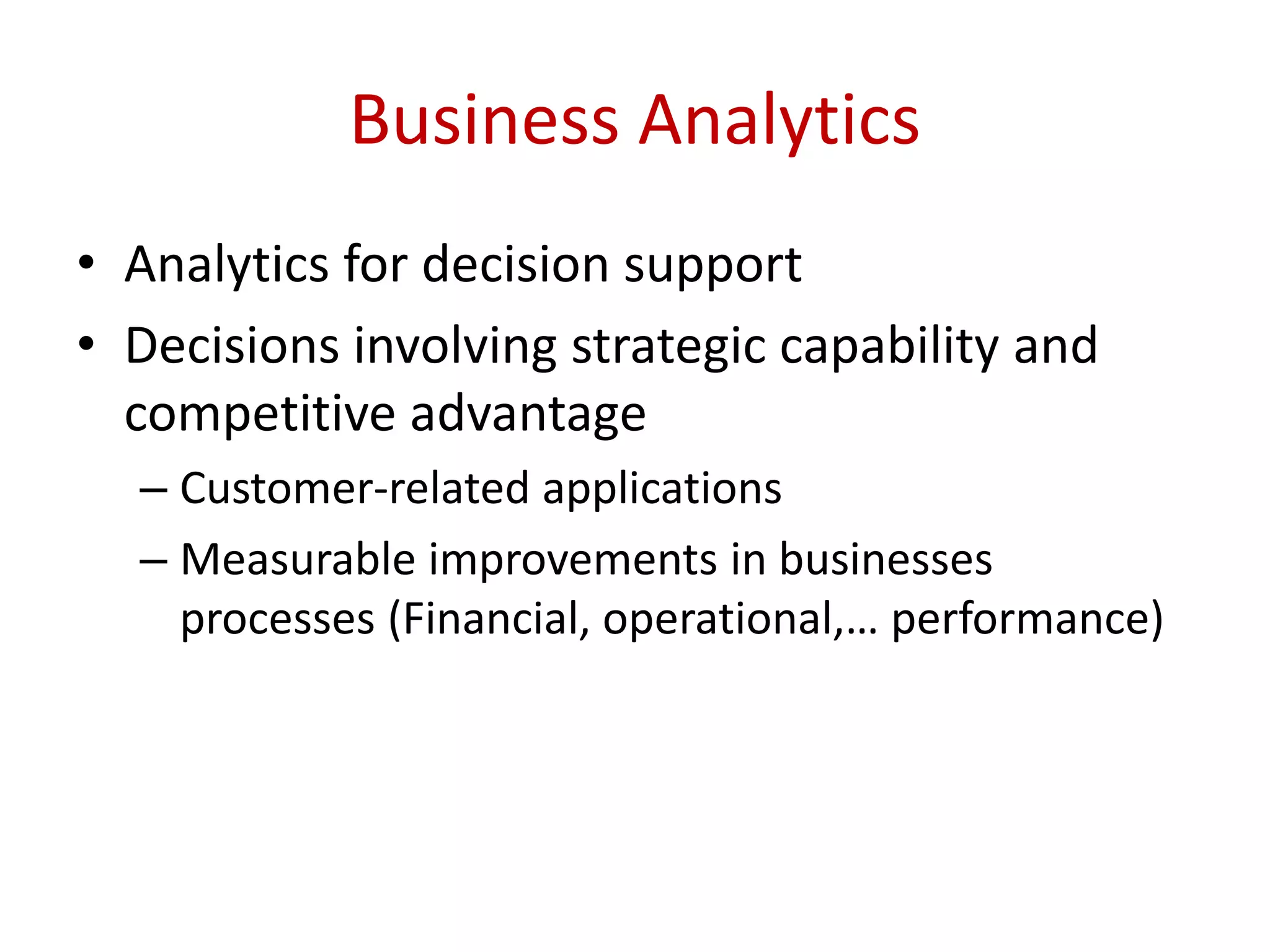 Session 2 competing on analytics with internal processes | PPTX