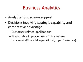 Session 2 competing on analytics with internal processes | PPTX
