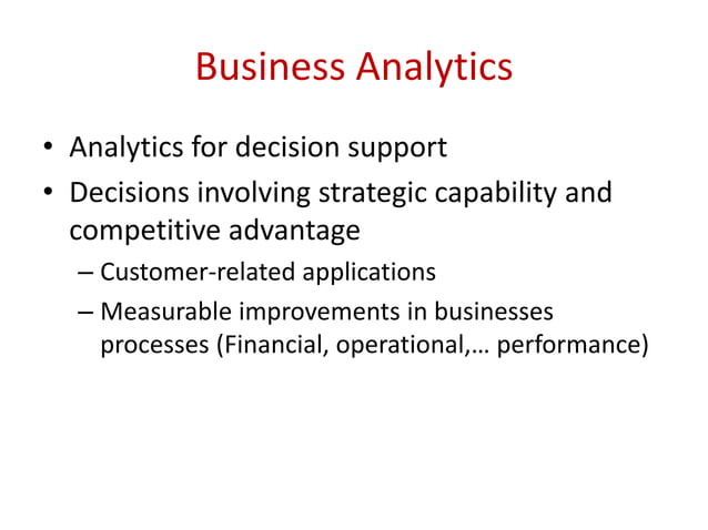 Session 2 competing on analytics with internal processes | PPT | Free ...