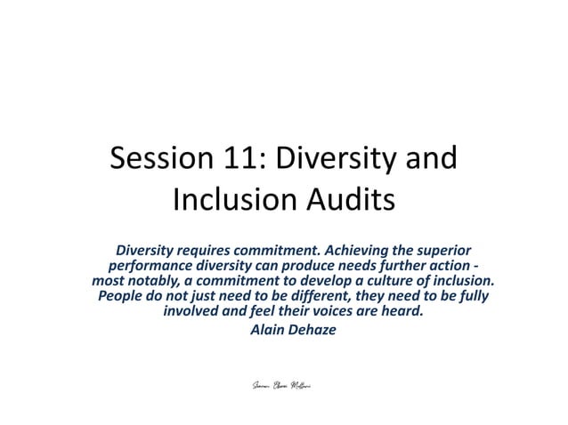 Session 2- Diversity and Inclusion Audits.pptx