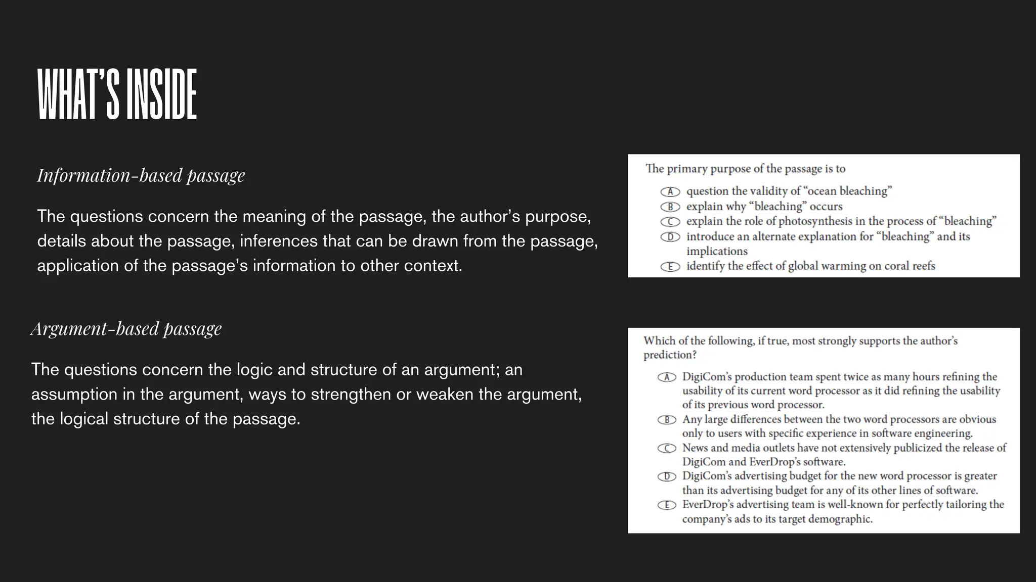 Session 2 - GRE Reading comprehension.pdf | Standardized Testing ...