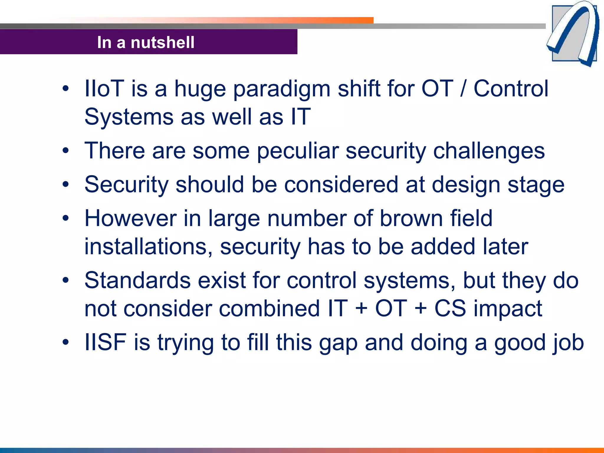 Industrial IoT Security Standards & Frameworks | PPTX