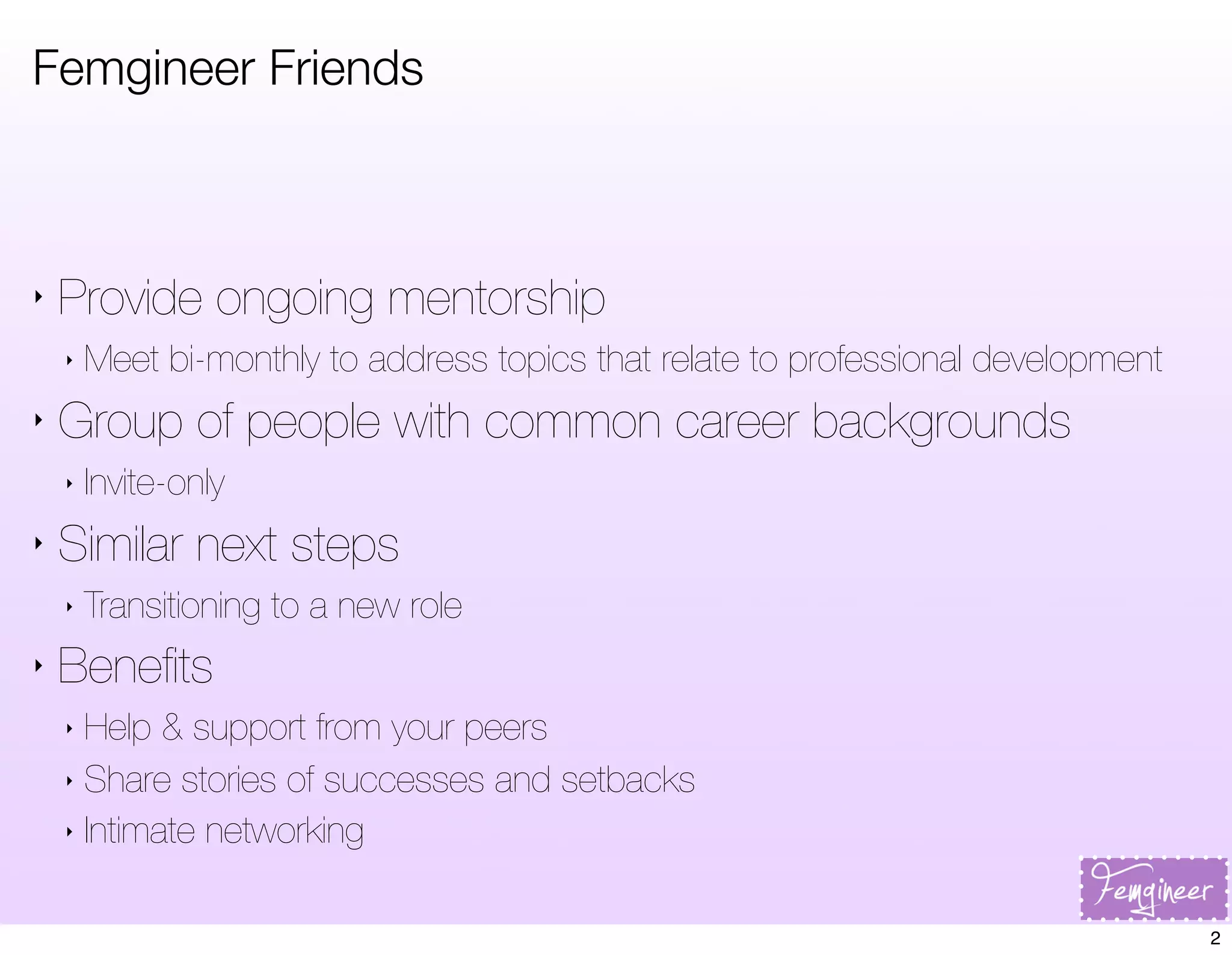 Femgineer Friends - Group Mentoring: Preparing for Career Transitions ...