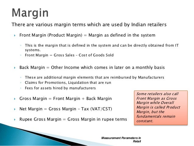 Session 2 measurement parameters in retail
