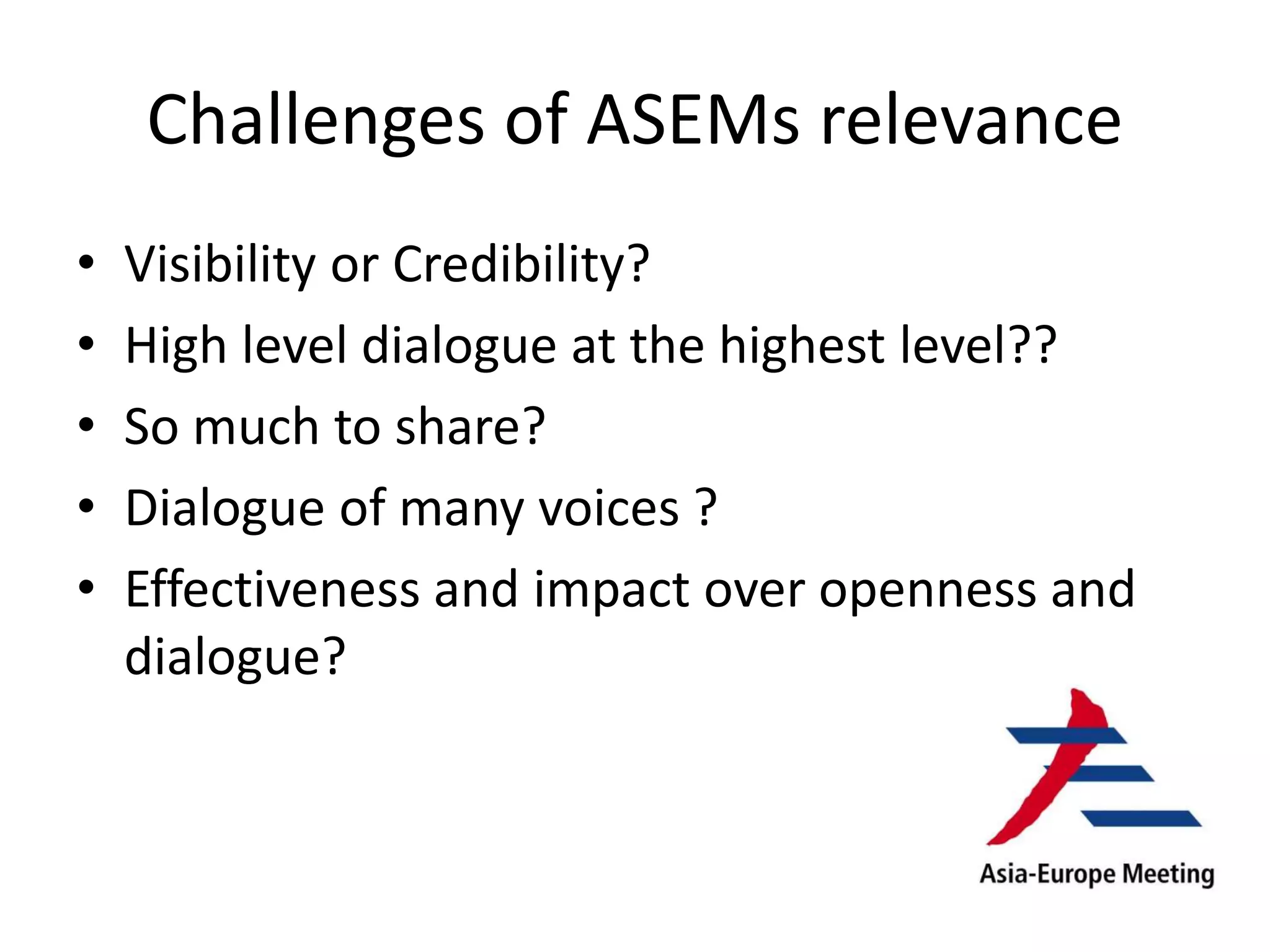 Ronan Lenihan - ASEM Challenges | PPTX