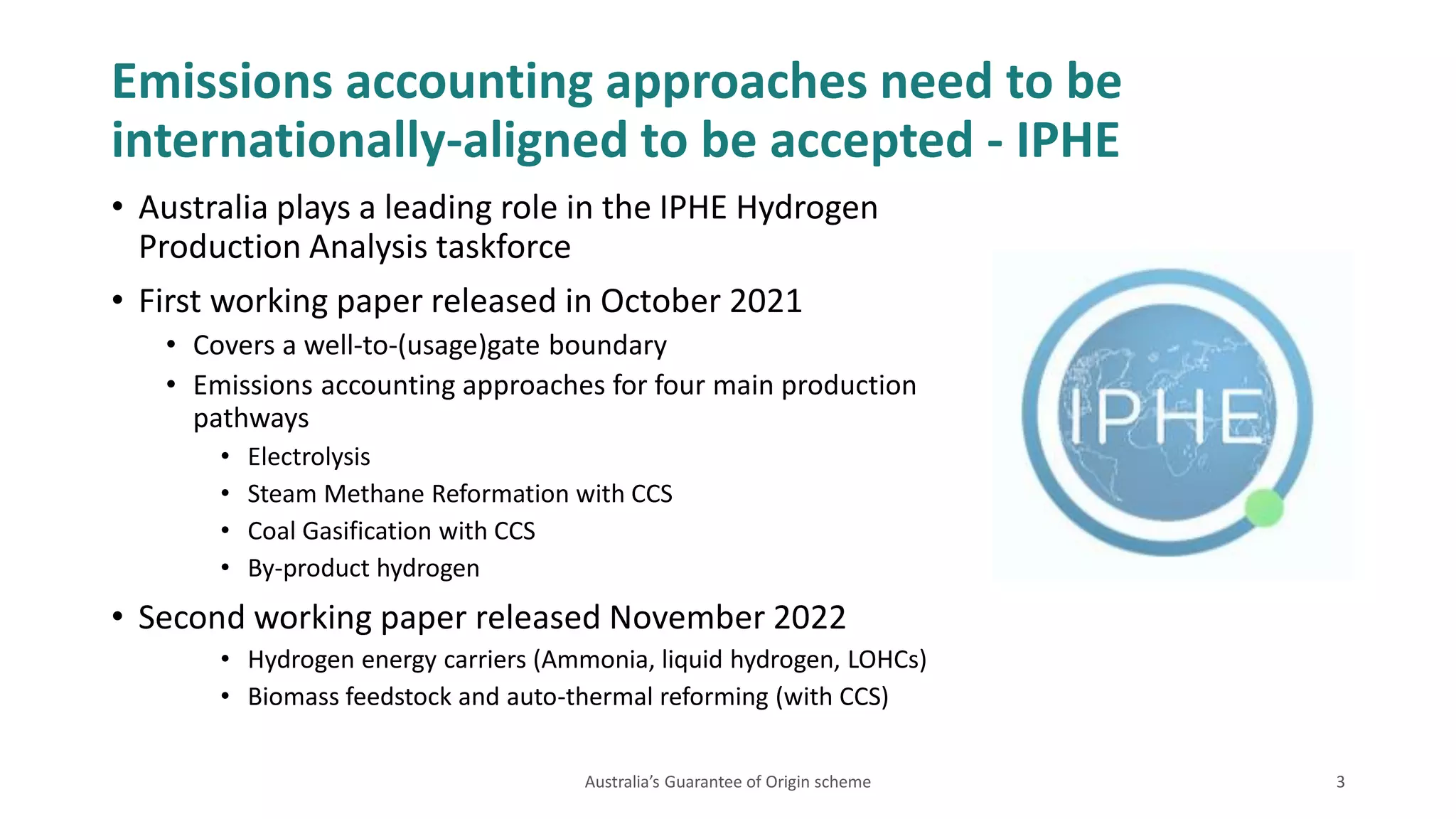 Australia’s Guarantee of Origin scheme: International harmonisation and ...