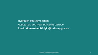 Australia’s Guarantee of Origin scheme: International harmonisation and ...