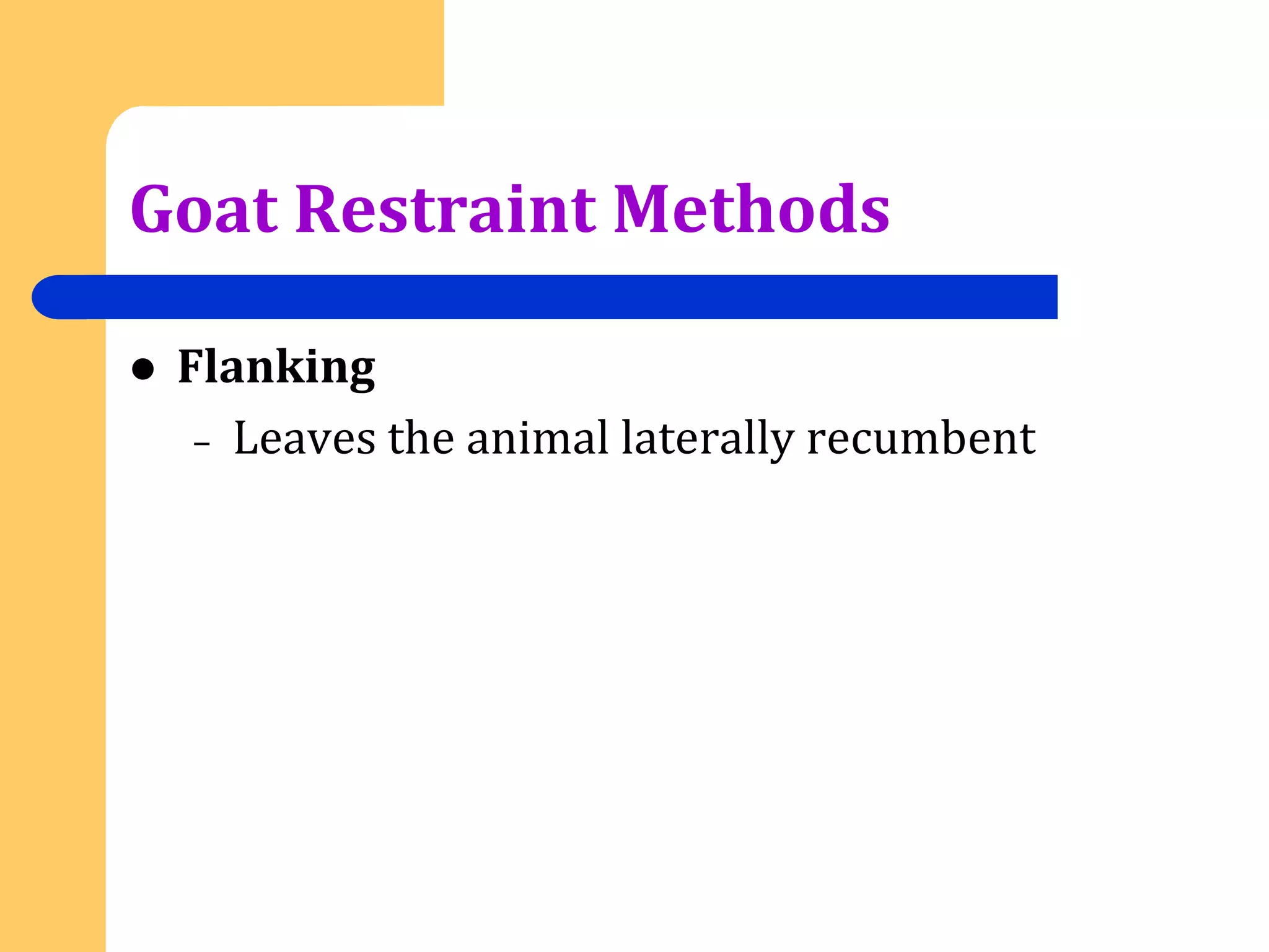 Session 2 Restraint Principles Sheep | PDF