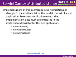 Session 2 servlet context and session tracking - Giáo trình Bách Khoa Aptech | PPT | Web ...