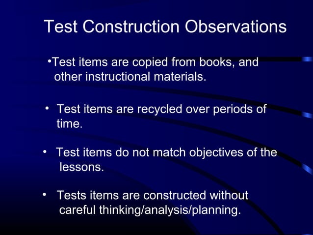 Session 2 test construction.mt's | PPT