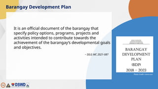 Session 2- The Barangay Development Planning (BDP) and CapDev Agenda ...