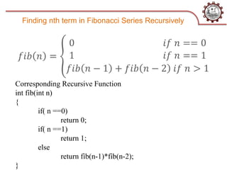 Recursive functions in C | PPTX
