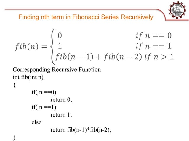 Recursive functions in C | PPTX | Programming Languages | Computing