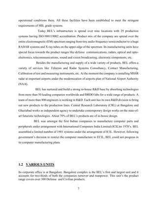 Industrial Training Report, Study of Power System of BEL | PDF