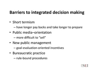 Integrated decision making – key concepts and approaches | PDF