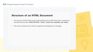 gdg_workshop 2 on web development and github | PPTX