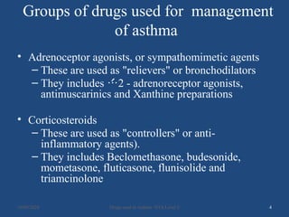 SESSION 21 - Anti-Asthmatic Drugs.pptx24 | PPTX