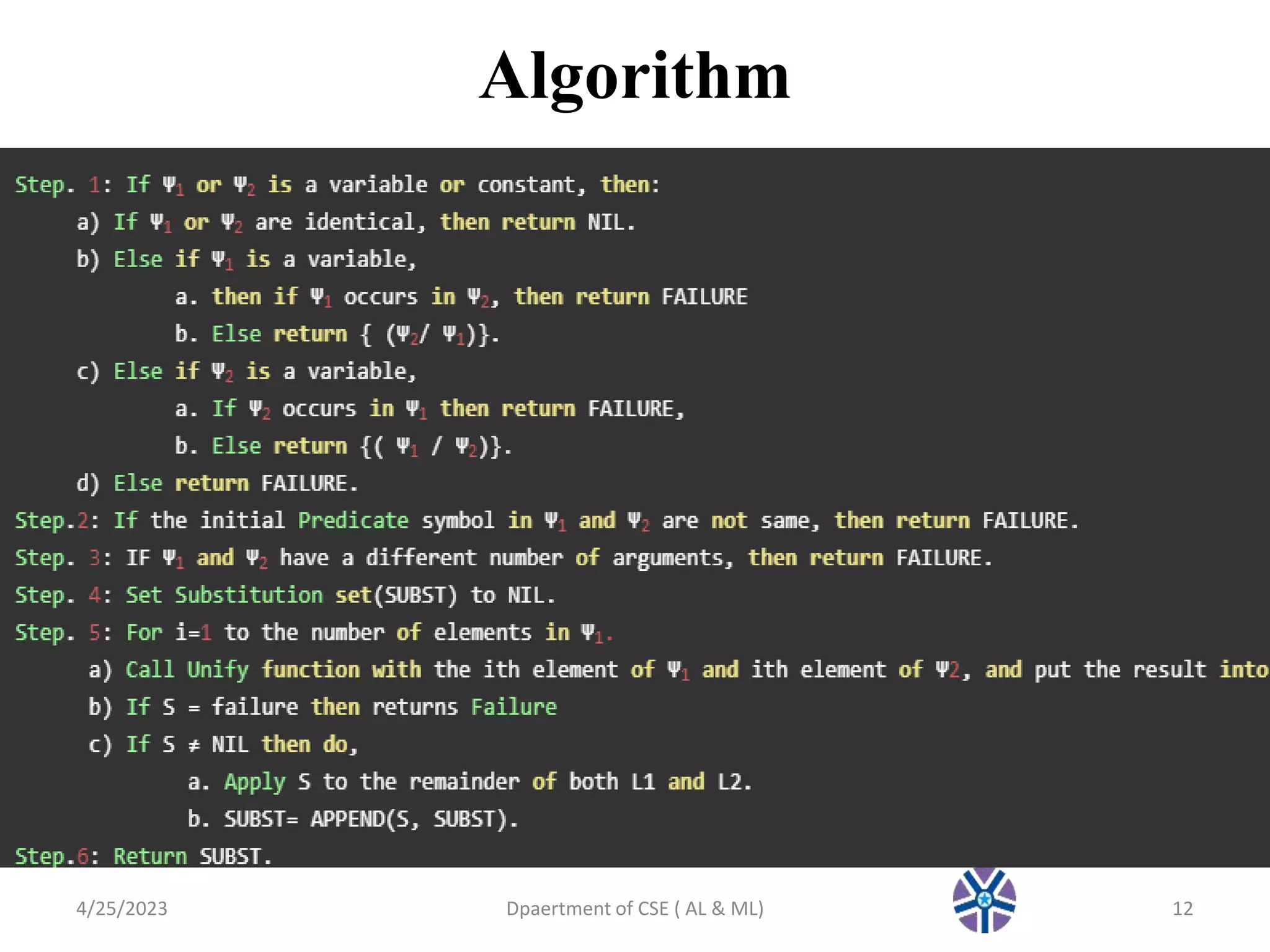 AI_session 22 inference and unification.pptx | Programming Languages | Computing