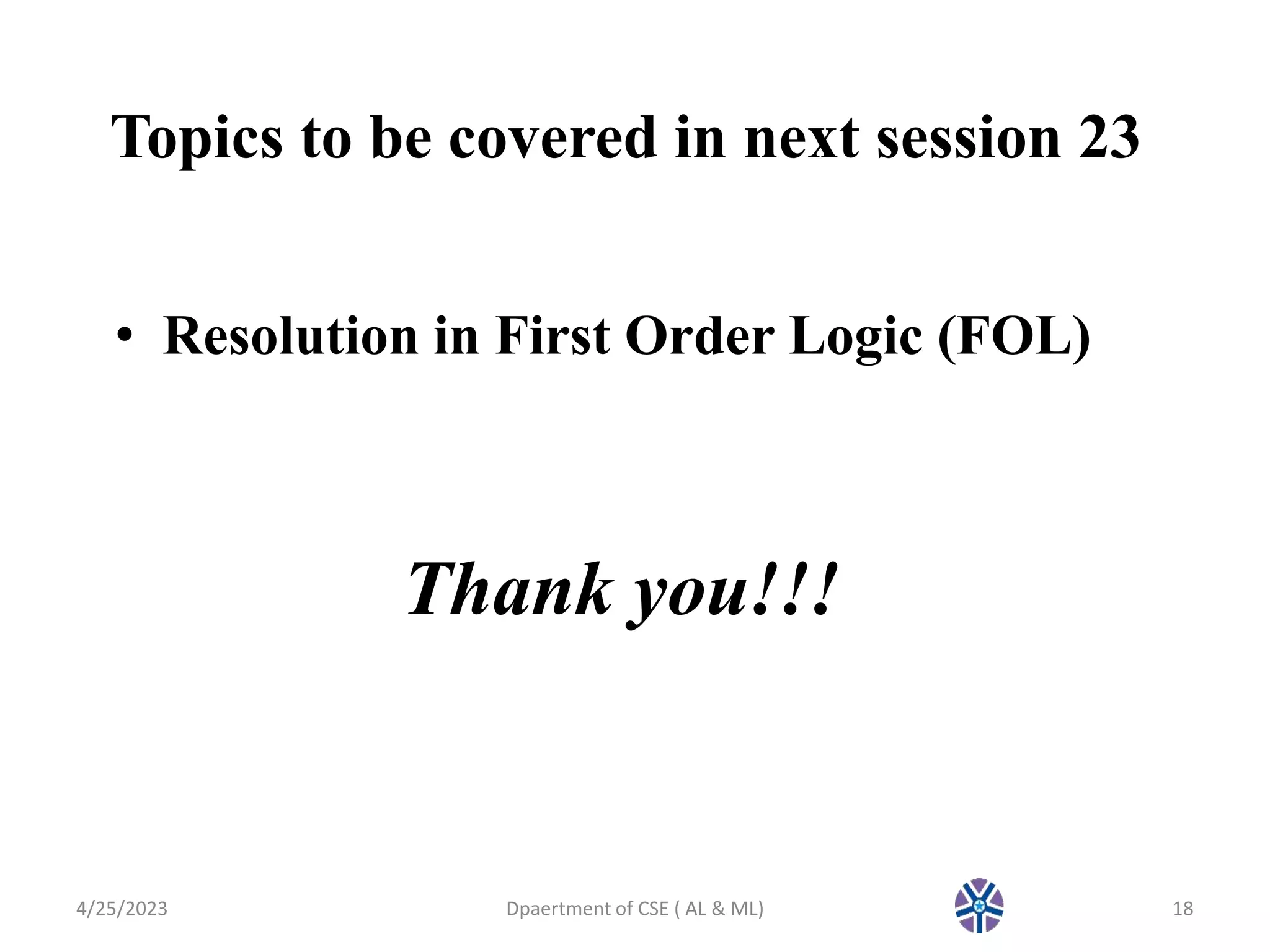 AI_session 22 inference and unification.pptx | Programming Languages | Computing