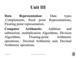 CS304PC:Computer Organization and Architecture Session 23 Decimal Arithmetic unit and operation.pptx