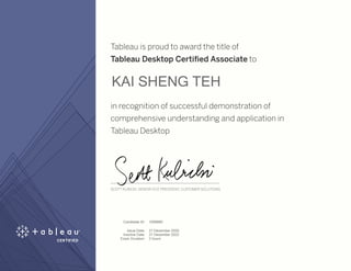 Tableau Desktop Certified Associate | PDF
