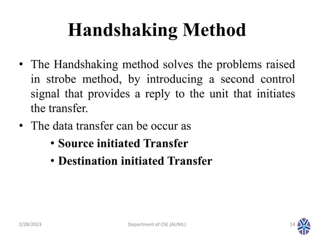 CS304PC:Computer Organization and Architecture Session 25 Asynchronous ...