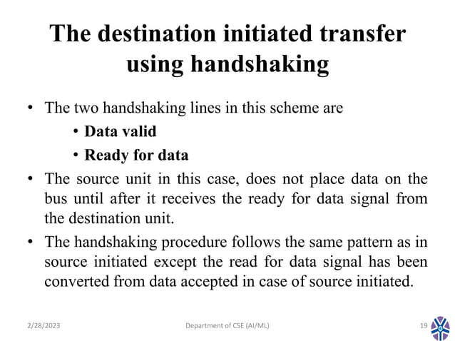 CS304PC:Computer Organization and Architecture Session 25 Asynchronous ...