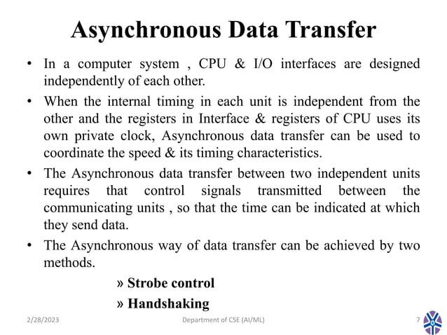 CS304PC:Computer Organization and Architecture Session 25 Asynchronous data transfer.pptx