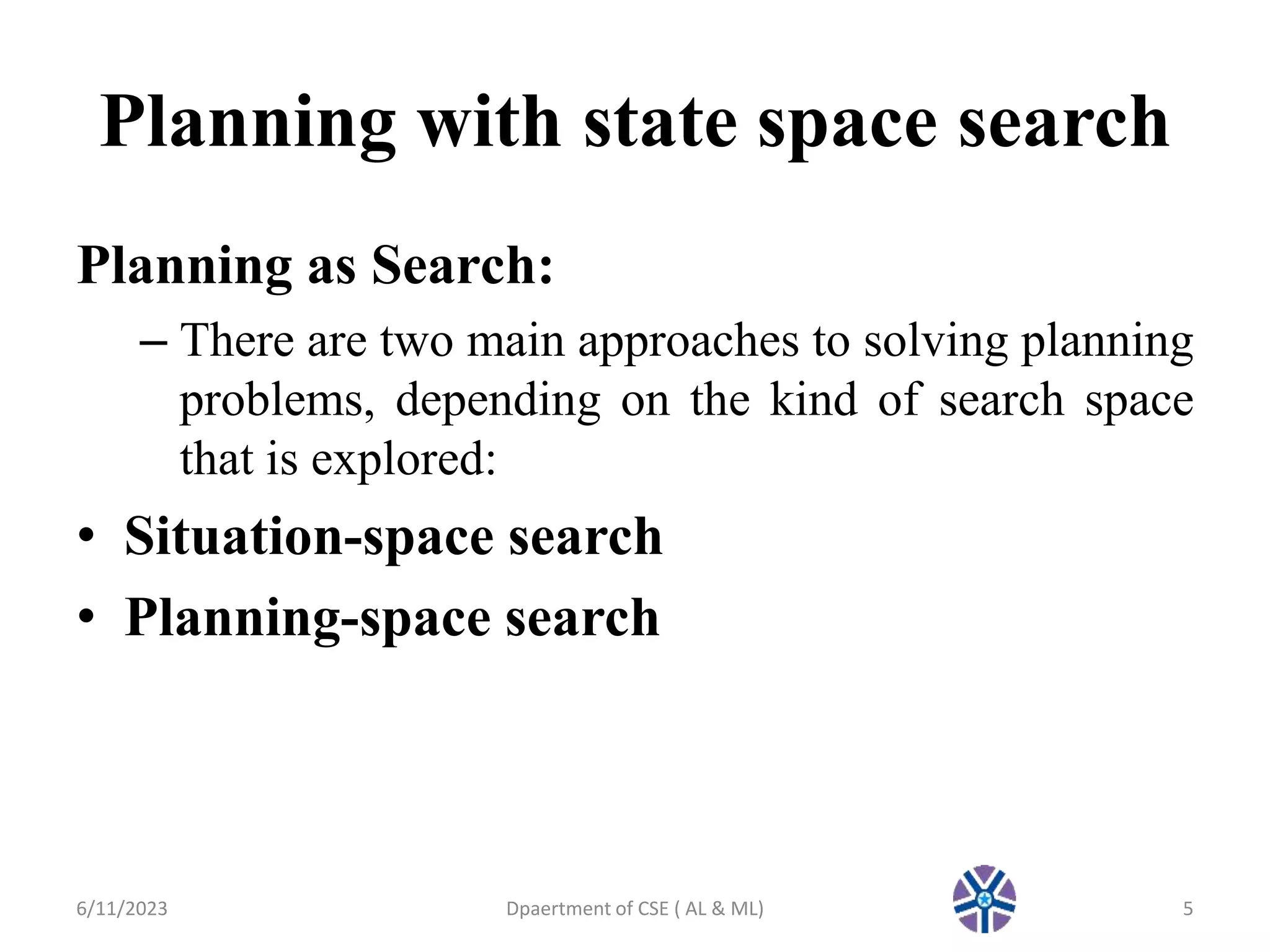AI_Session 26 Algorithm for state space.pptx | Computing | Technology & Computing