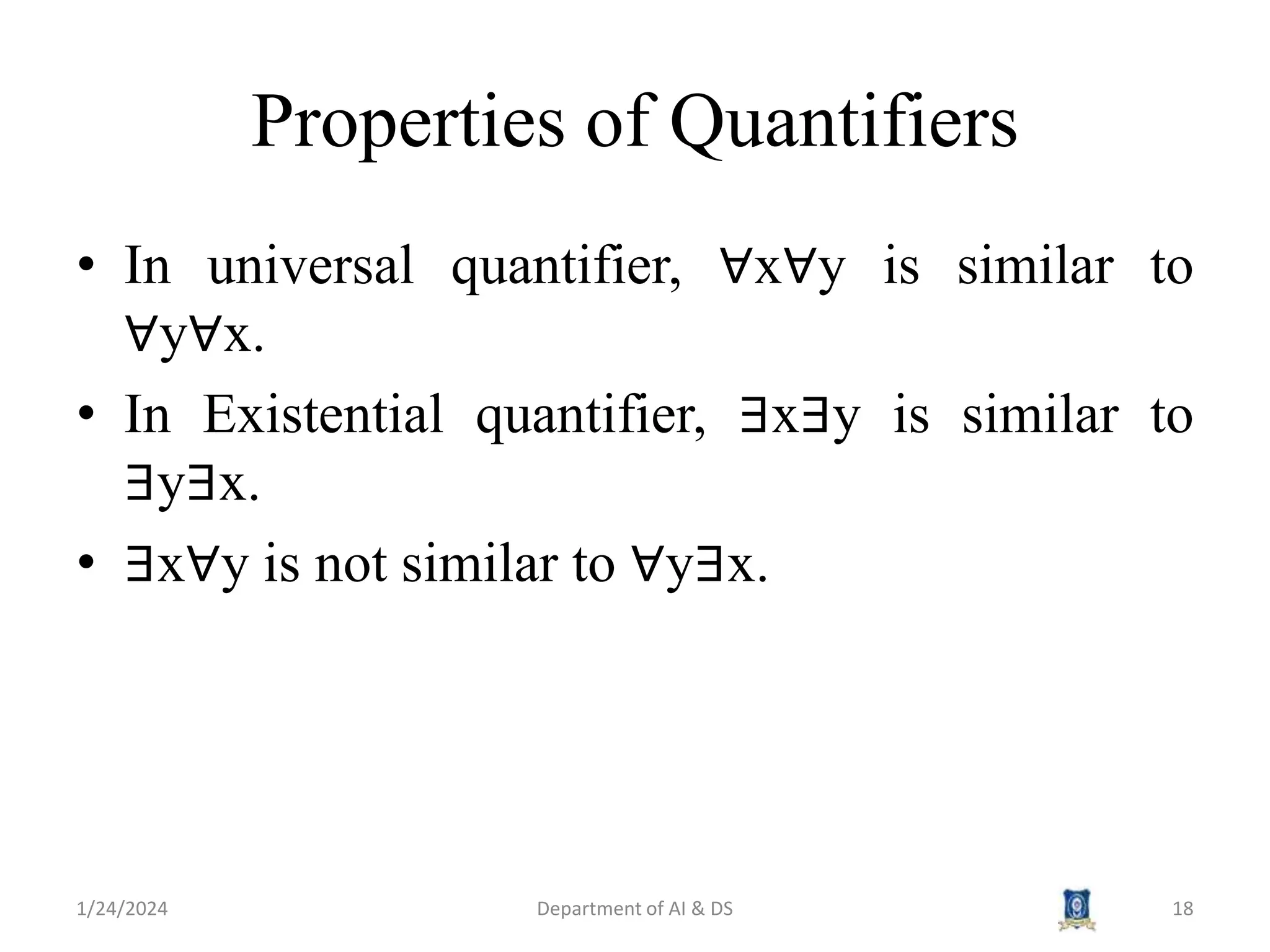 AI3391 Artificial Intelligence Session 26 First order logic.pptx