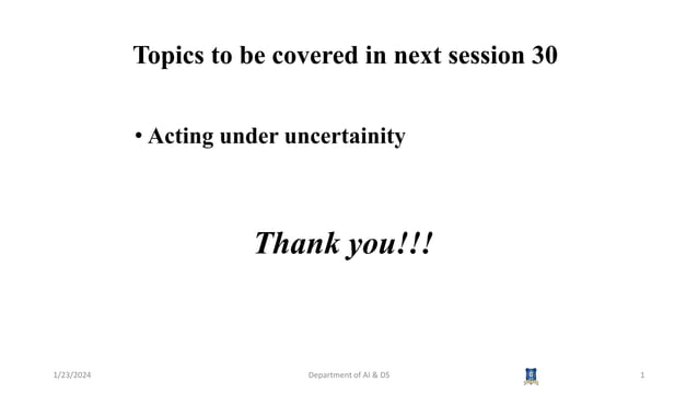 AI3391 Artificial intelligence Session 29 Forward and backward chaining.pdf | Programming ...