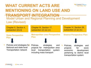 Approach to Integrated Land Use & Transport within Spatial Planning Processes | PPTX