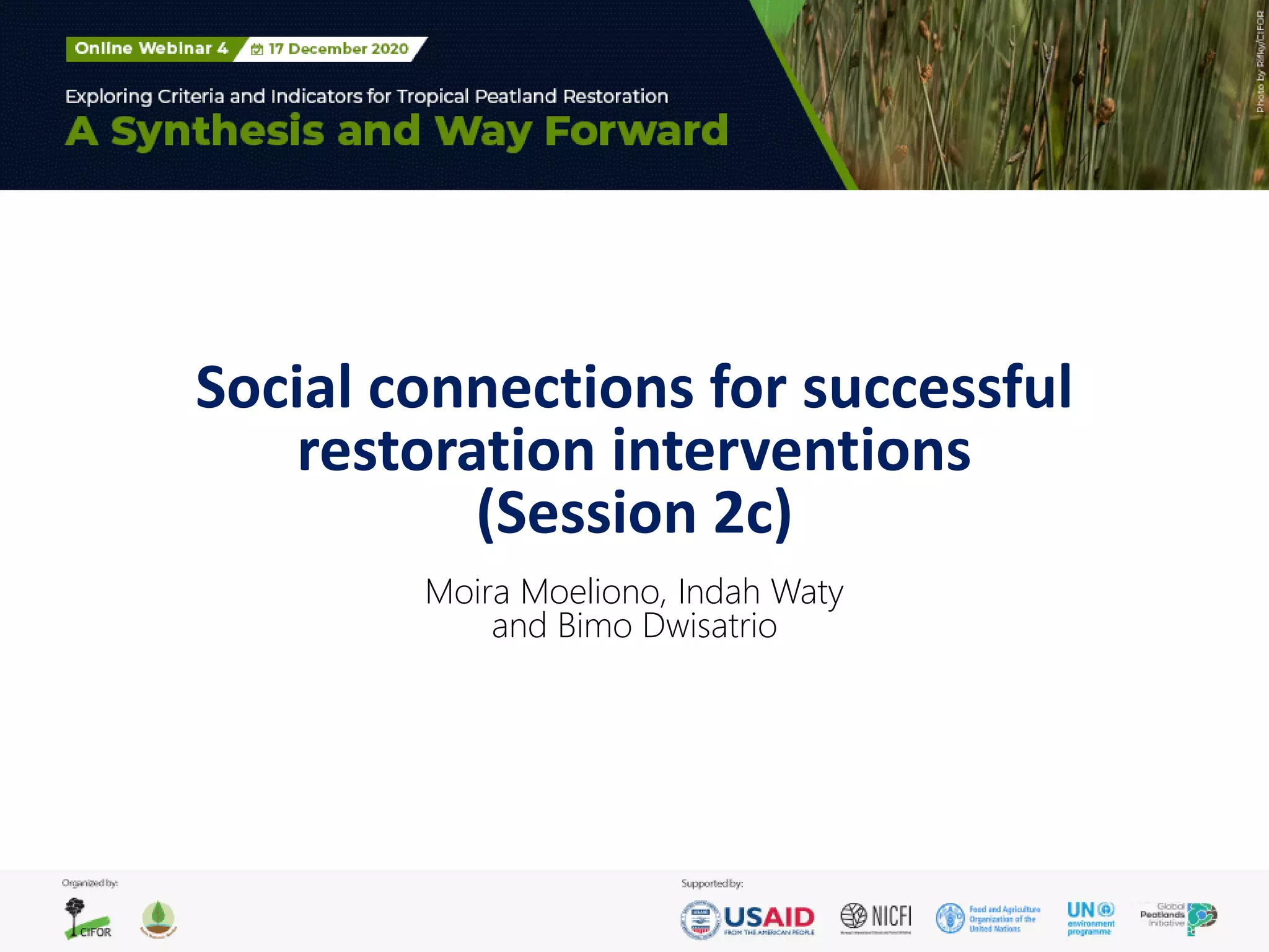 Social connections for successful restoration interventions | PPT