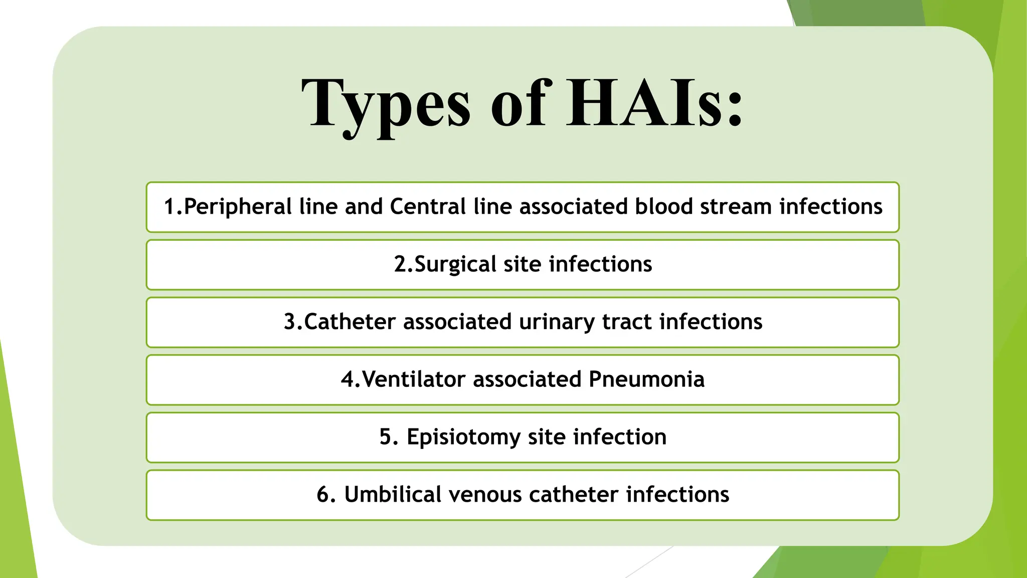 PREVENTION OF HOSPITAL ASSOCIATED INFECTION | PPTX | First Aid | Injuries