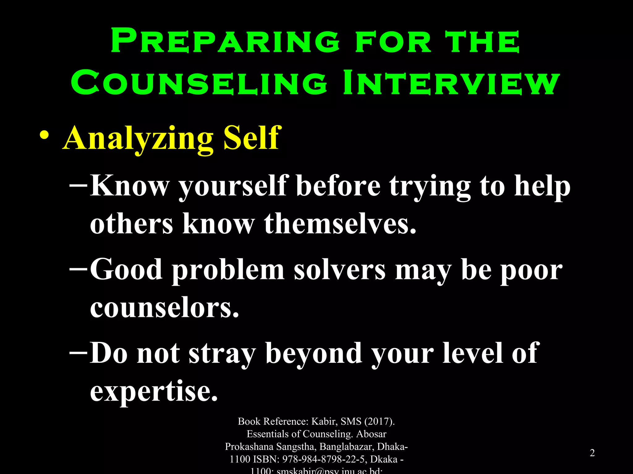 Counseling Interviewing | PPT