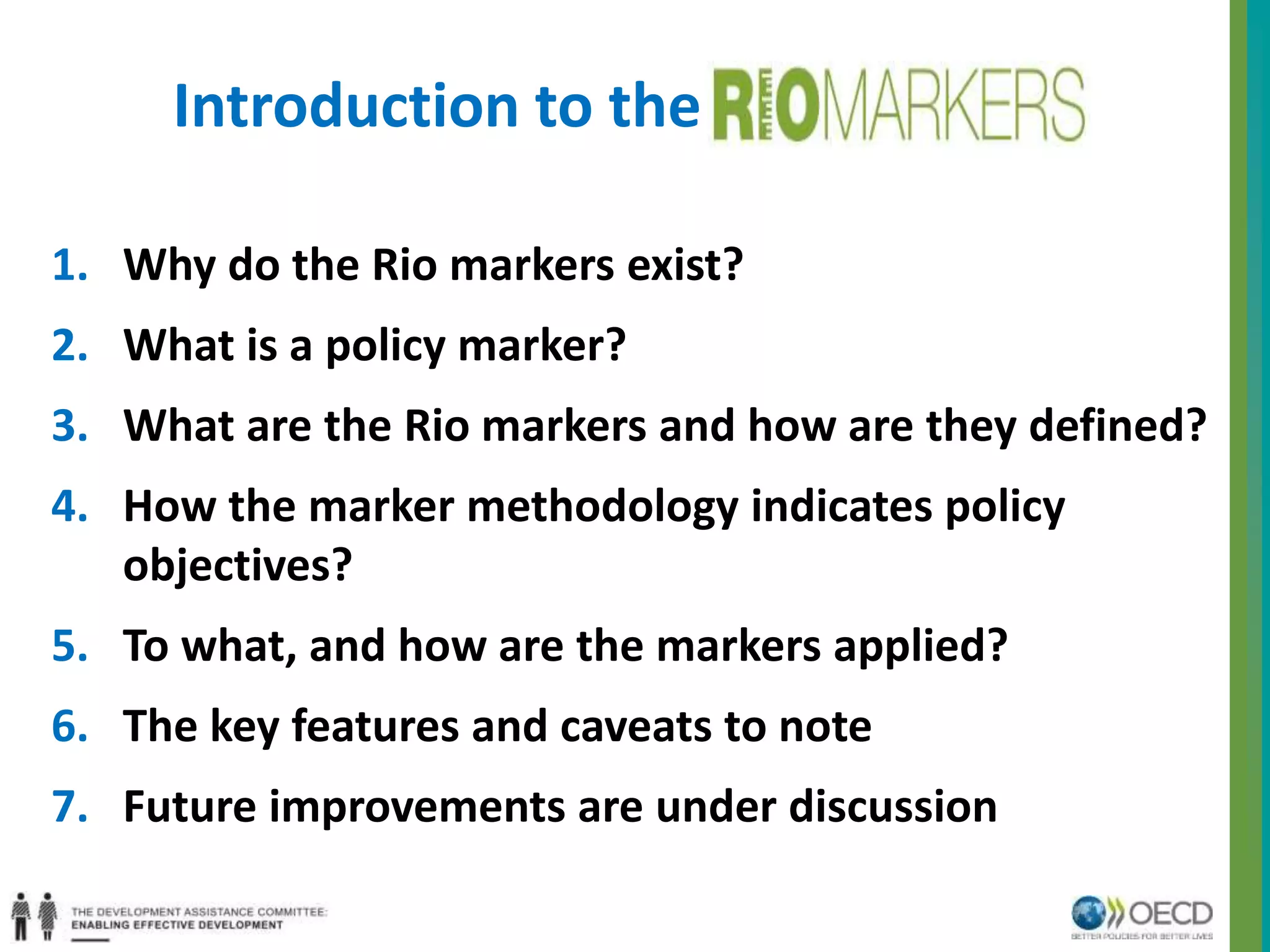 Session 2 introduction to the rio markers | PPTX