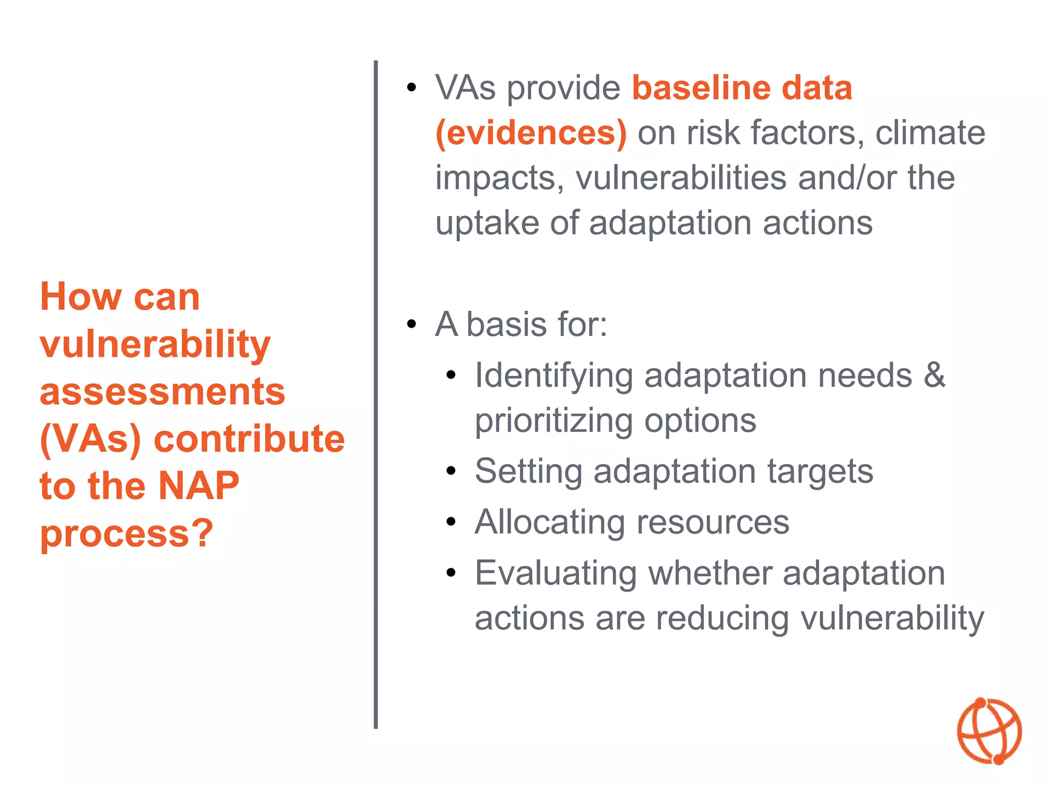 Integrated Vulnerability Assessment (IVA): Status overview and role in M&E of national ...