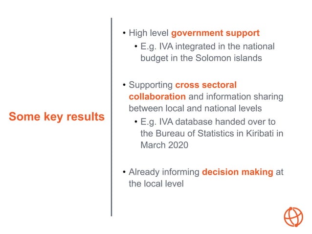 Integrated Vulnerability Assessment (IVA): Status overview and role in M&E of national ...