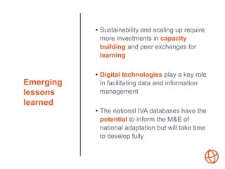 Integrated Vulnerability Assessment (IVA): Status overview and role in ...