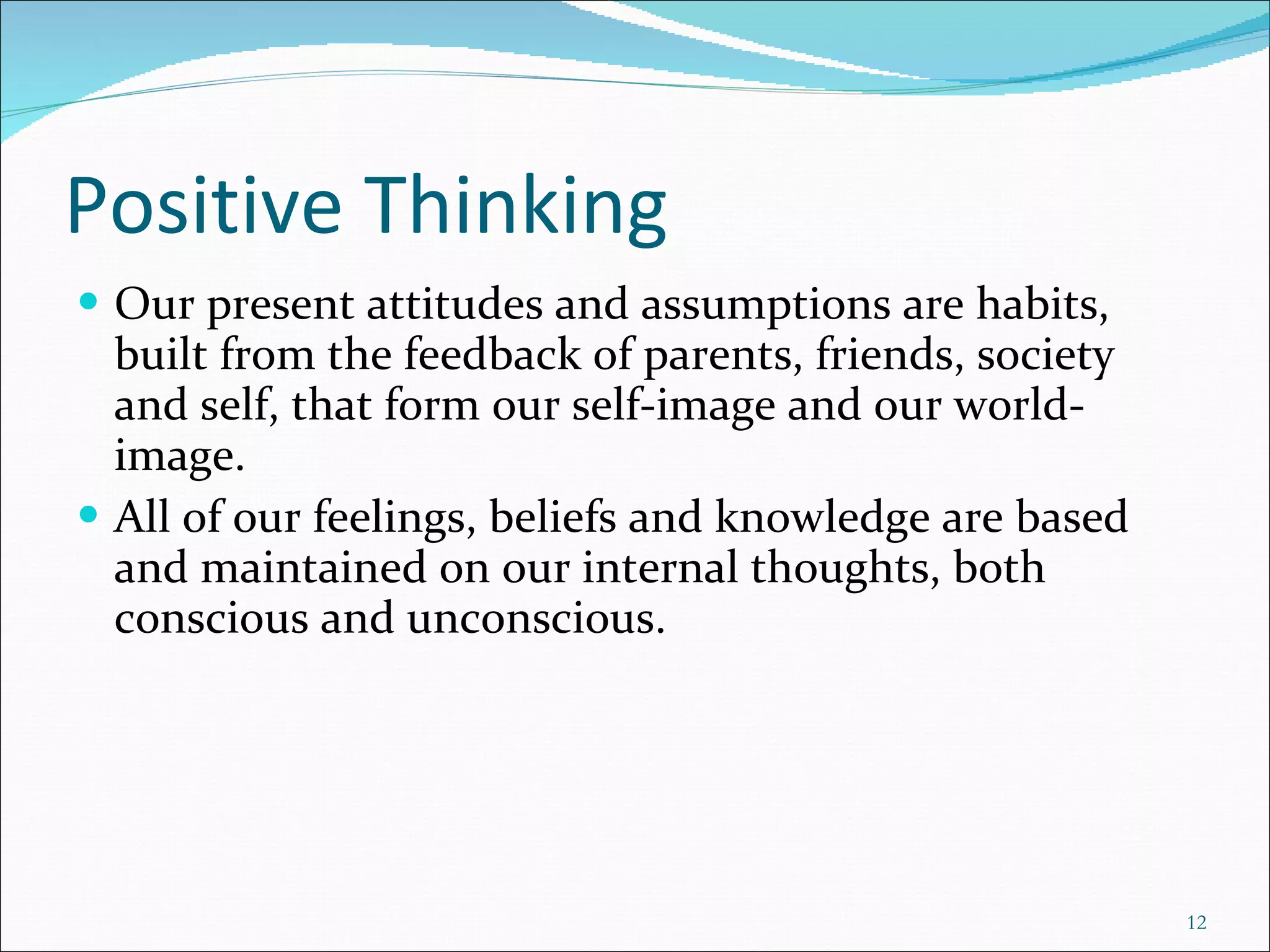 Session 2 positive thinking and attitude ( SMS ) | PPT